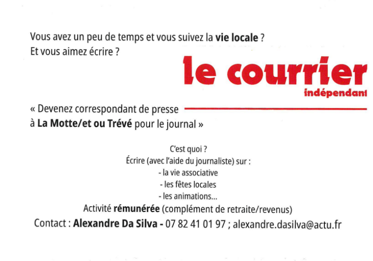 Le courrier indépendant - Commune de Trévé 22600